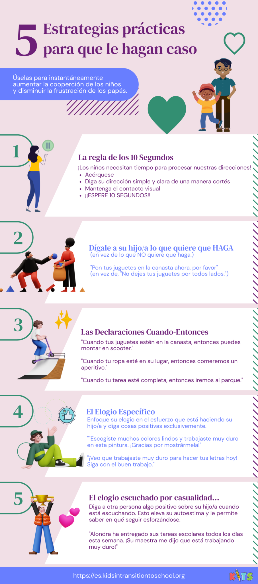5 Estrategias prácticas para que le hagan caso-Infográfico - Niños en ...